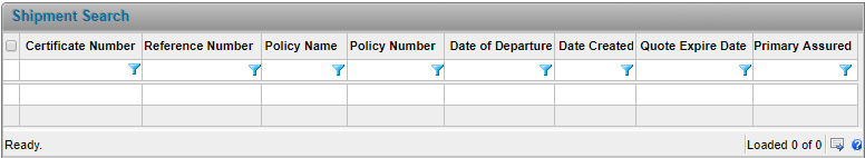 Accessing the Shipment Screen