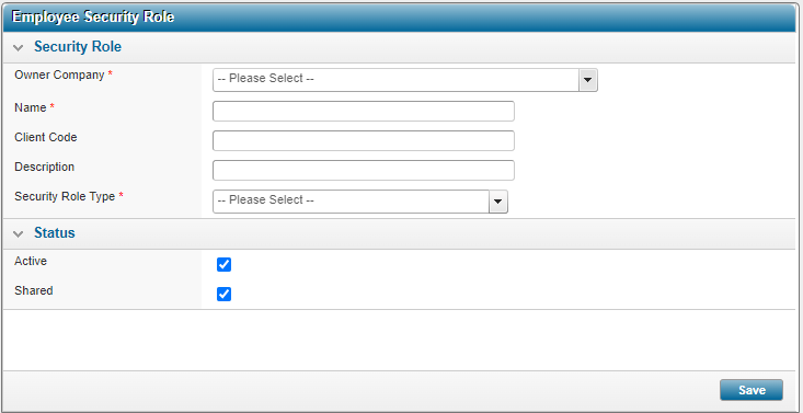 Managing Security Role Configurations