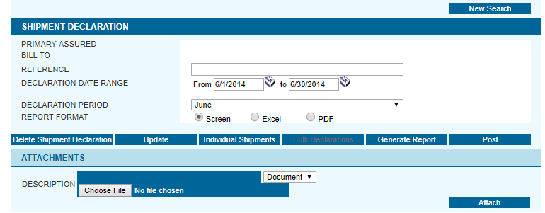 Copying Shipment Declarations