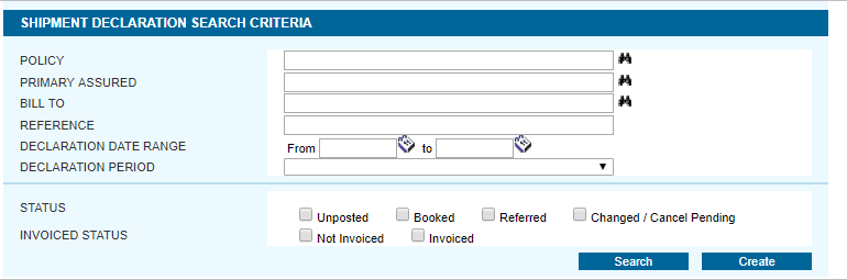 Managing Shipment Declarations