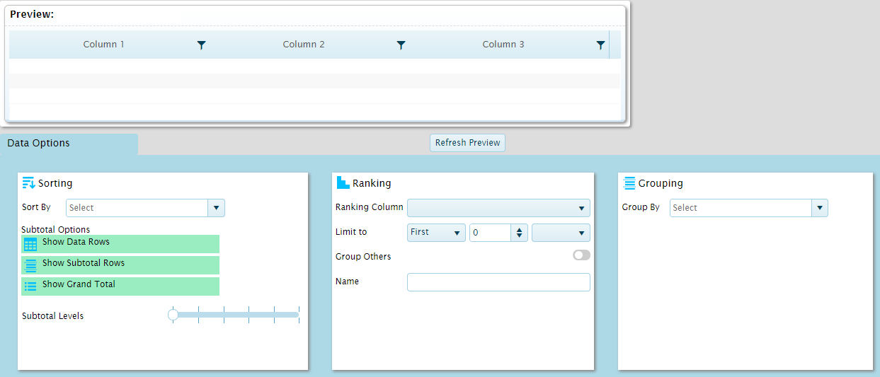 DataView Data Screen
